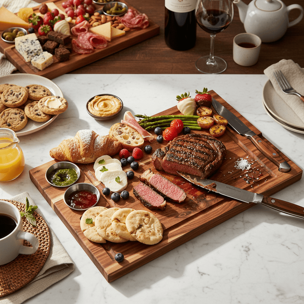 Steak Board and Knife Combo - Ultimate Dining Experience